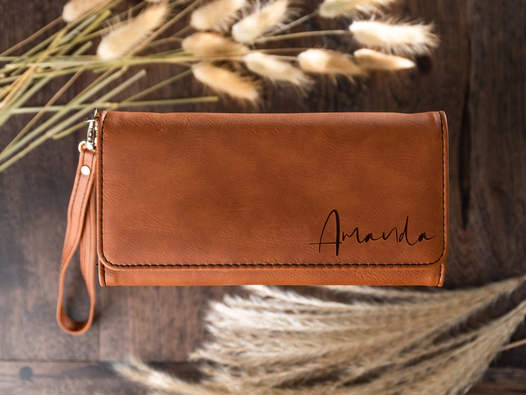 Stylish Personalized Vegan Leather Women Wallet, Elegant Vegan Wallet ...