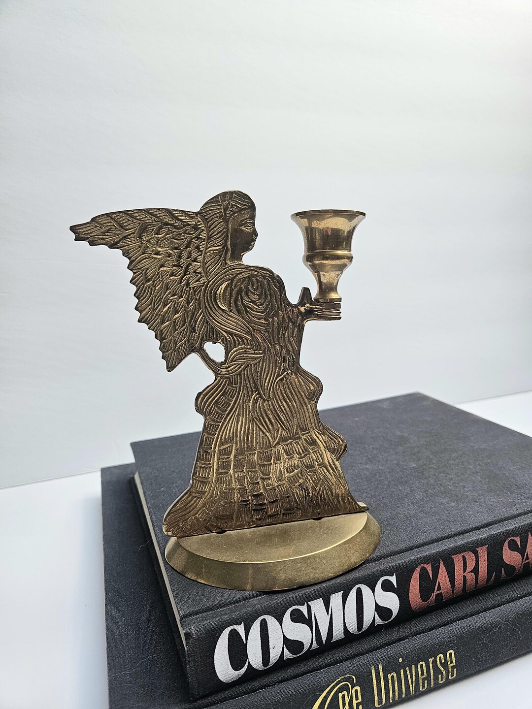 Vintage Solid Brass Angel Single Candle Holder, Brass Holiday ...