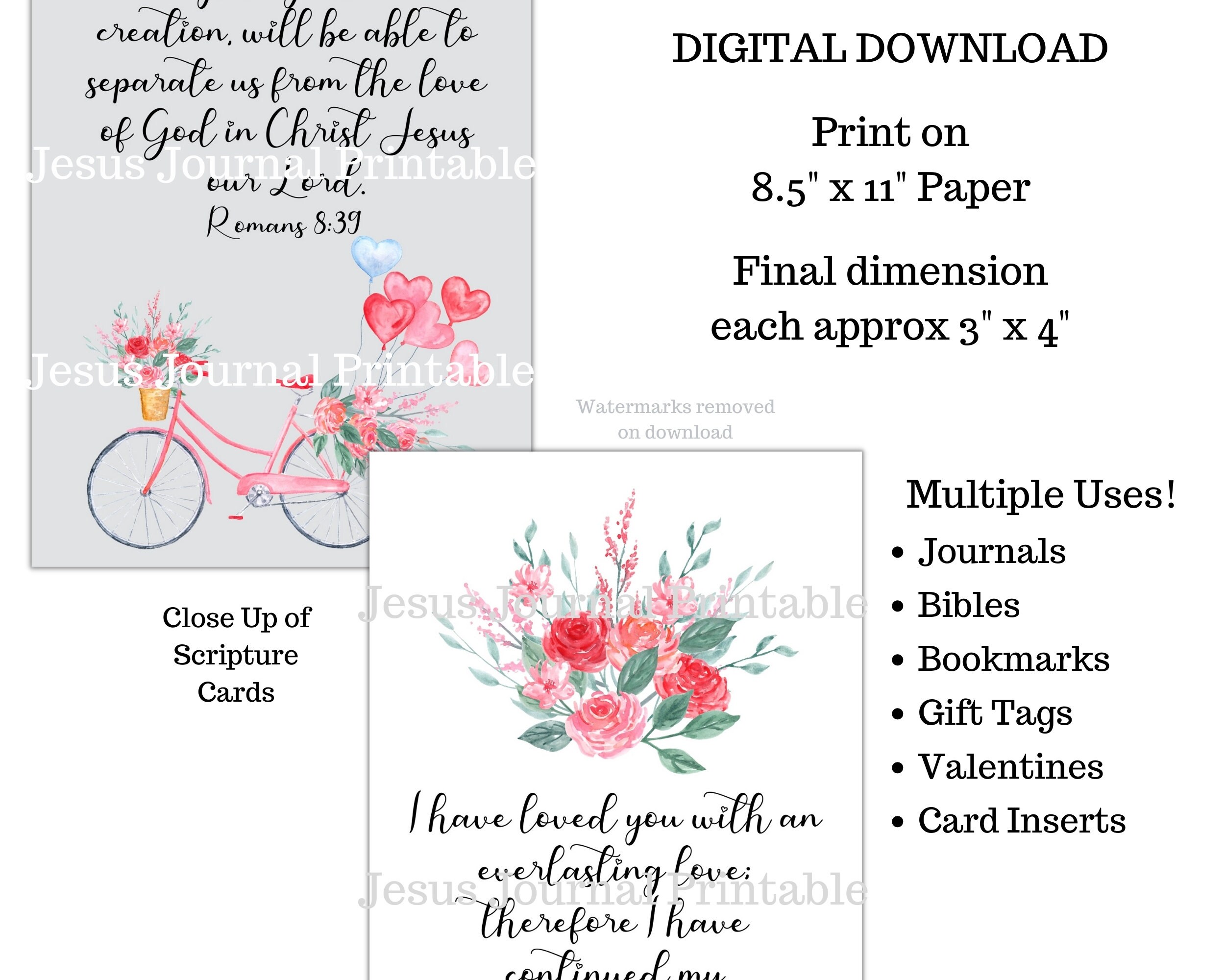 Love Bible Verse Scripture Card, Bible Verse Card, Valentine Bible ...