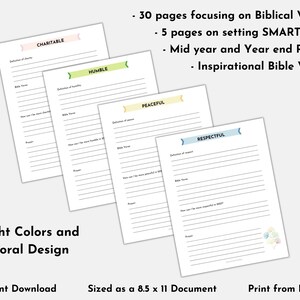 Christian Goal Workbook, Christian Resolution, Word of the Year, Christ ...