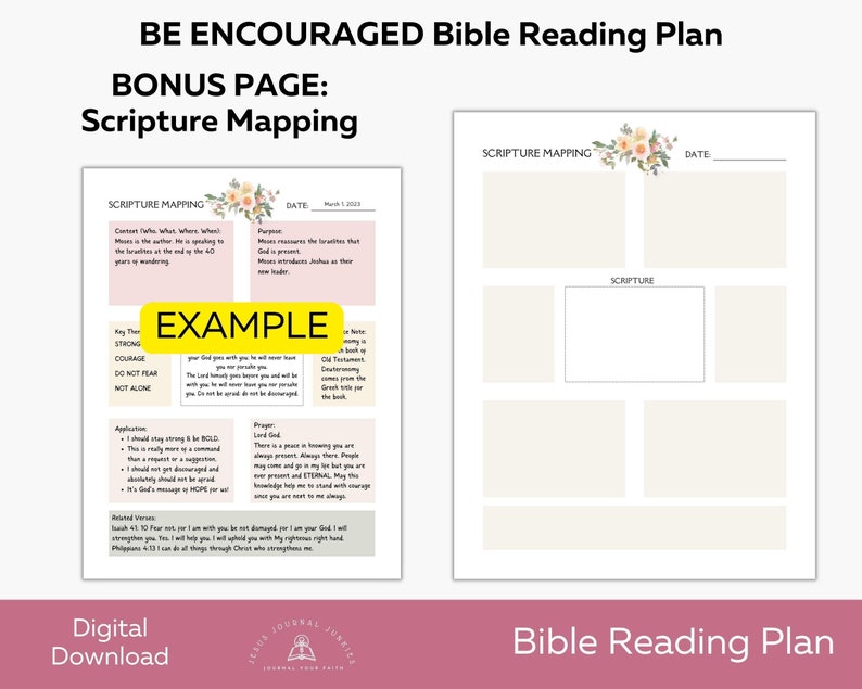 Scripture Study, Bible Reading Journal Printable, Devotional Journal ...