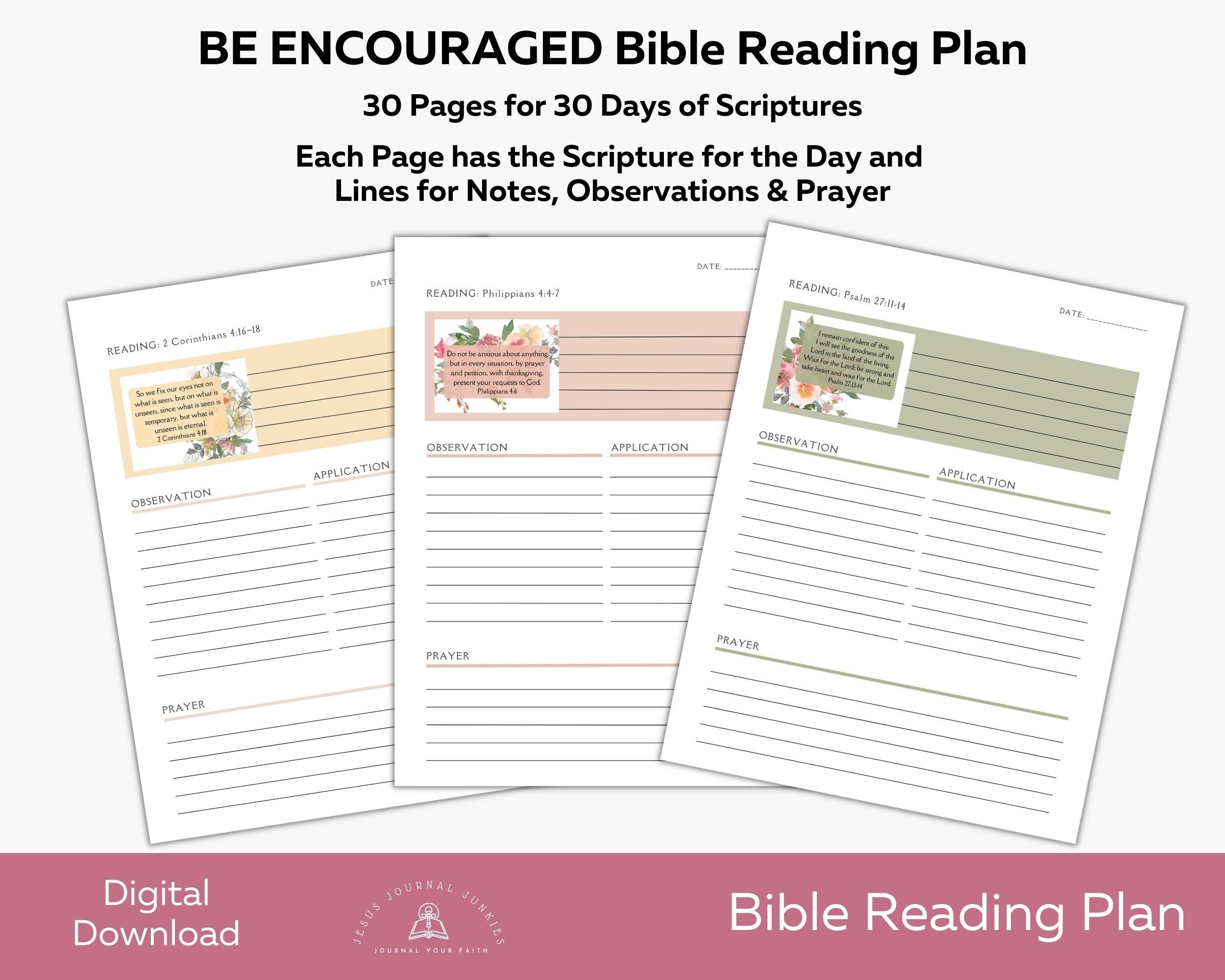 Scripture Study, Bible Reading Journal Printable, Devotional Journal ...