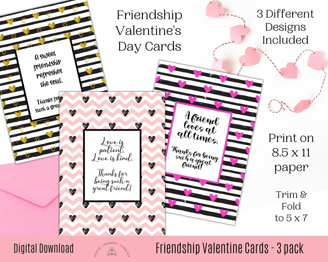 Christian Valentine/friendship Valentine Card/ Printable Bookmark ...