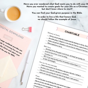 Christian Goal Workbook, Christian Resolution, Word of the Year, Christ ...
