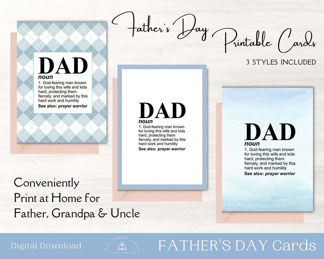 Father's Day Card, Christian Faith Printable, Happy Fathers Day ...