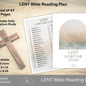 Lent Bible Reading Plan, Printable Lenten Study, Devotional Journal ...