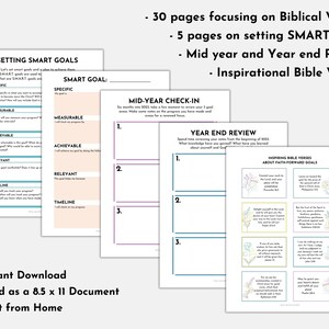 Christian Goal Workbook, Christian Resolution, Word of the Year, Christ ...