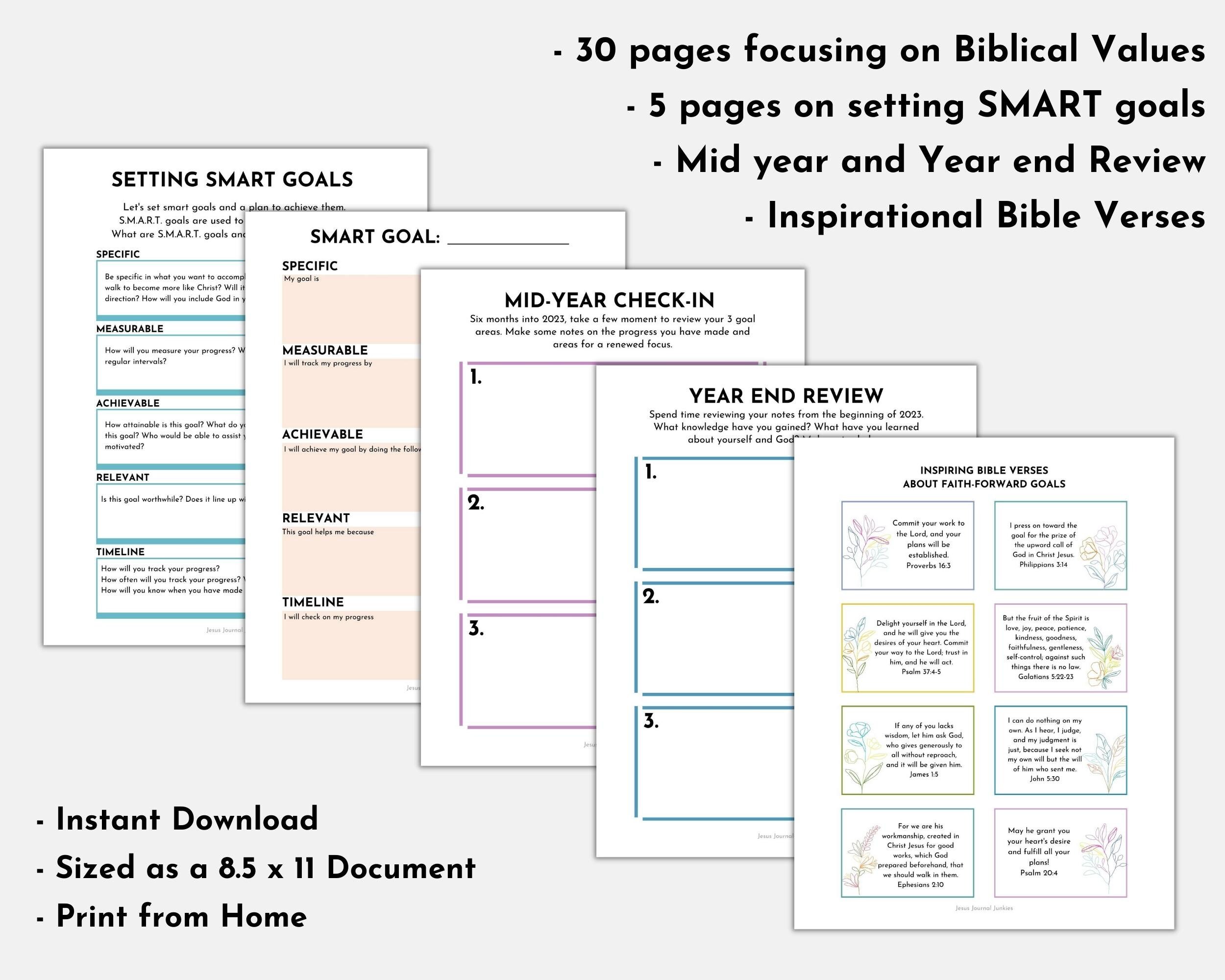Christian Goal Workbook, Christian Resolution, Word of the Year, Christ ...