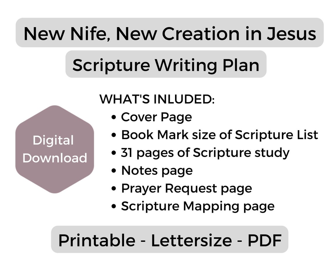 Scripture Study Bible Study Printable Scripture Journal - Etsy