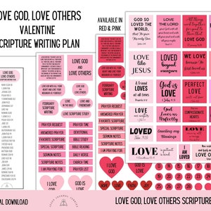 Love God Scripture Writing Plan/bible Journaling Printable Devotion Kit ...
