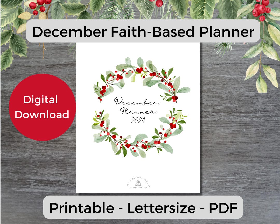 December Faith & Life Planner, Christmas Planner, Christian Planner ...