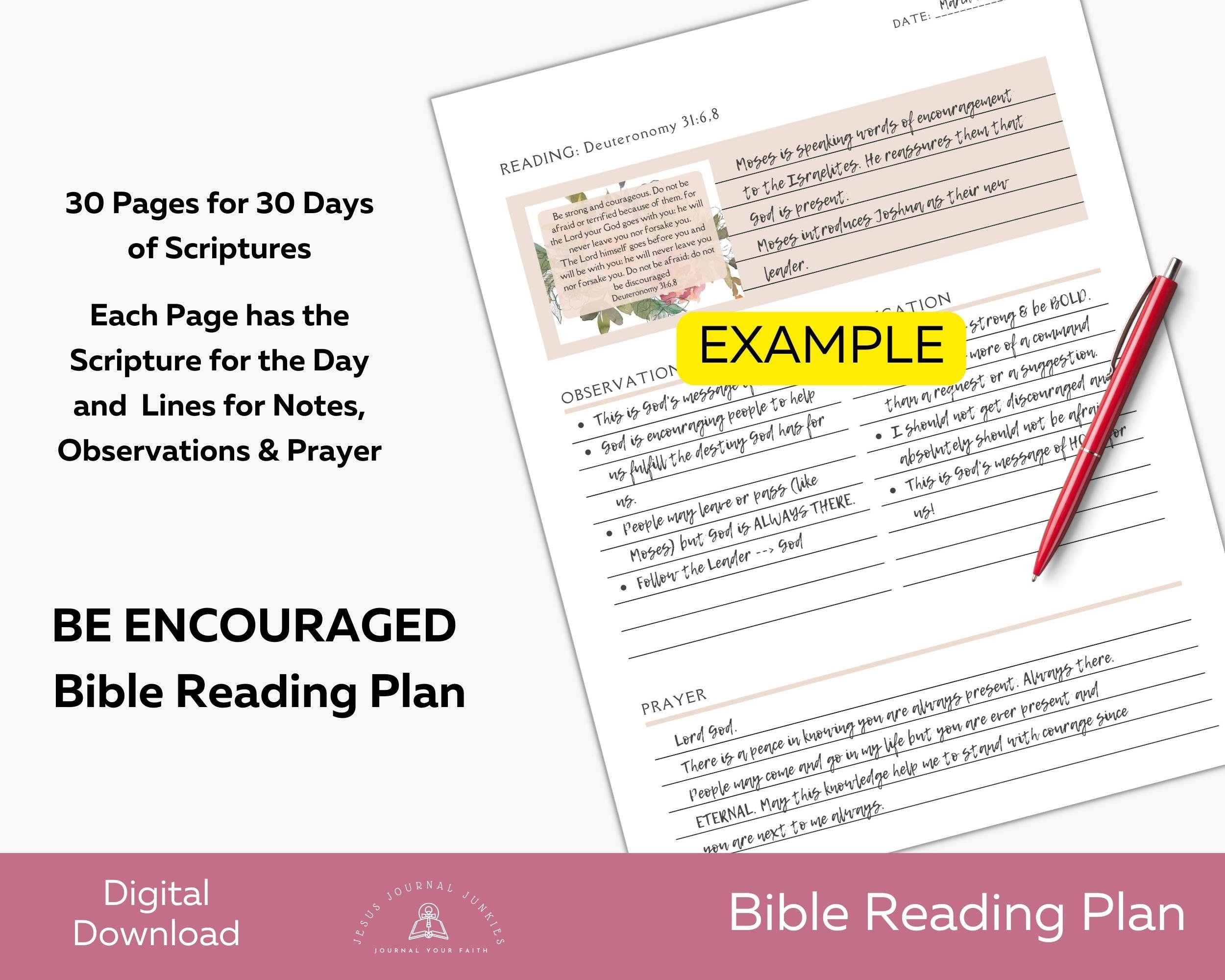 Scripture Study, Bible Reading Journal Printable, Devotional Journal, Bible Study, Prayer ...