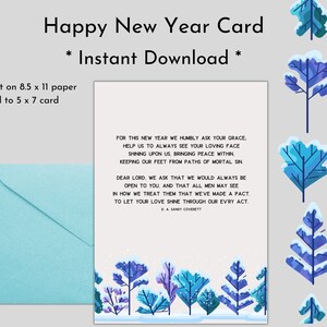 New Year Card Digital, Printable Christian Card, New Year Card, New ...