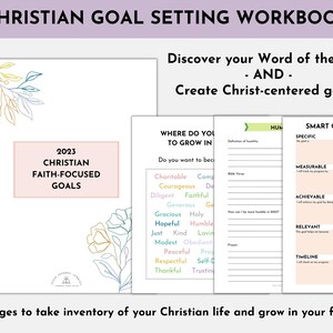 Christian Goal Workbook Christian Resolution Word of the - Etsy