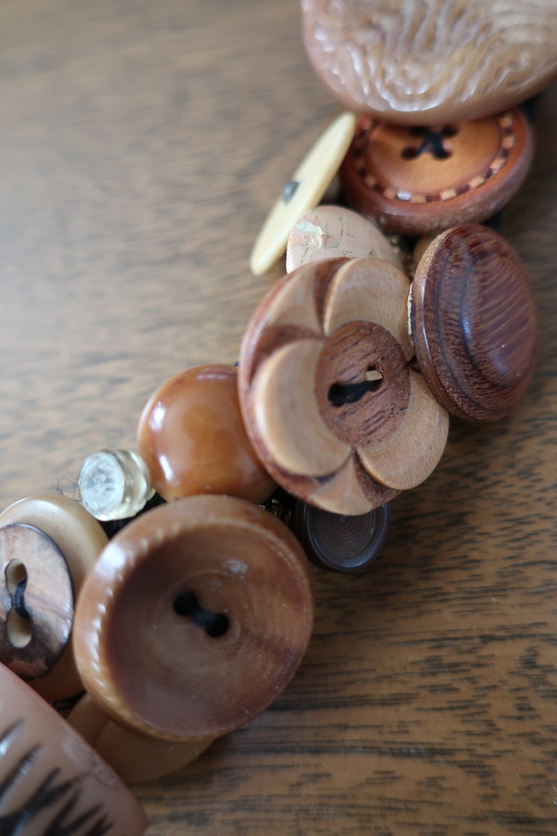 Brown Vintage Button Bracelet #3 - Etsy