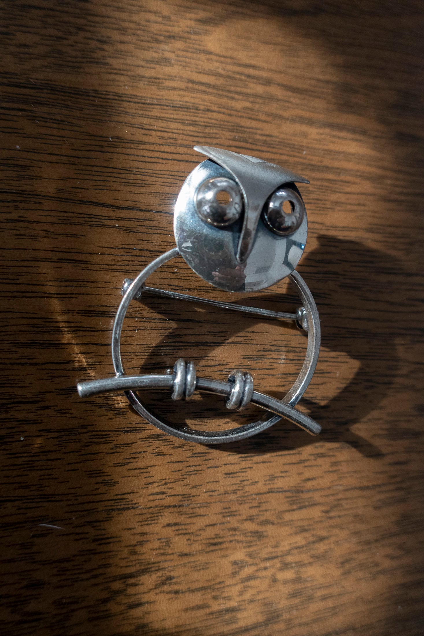 Vintage Beau Silver Owl Pin - Etsy