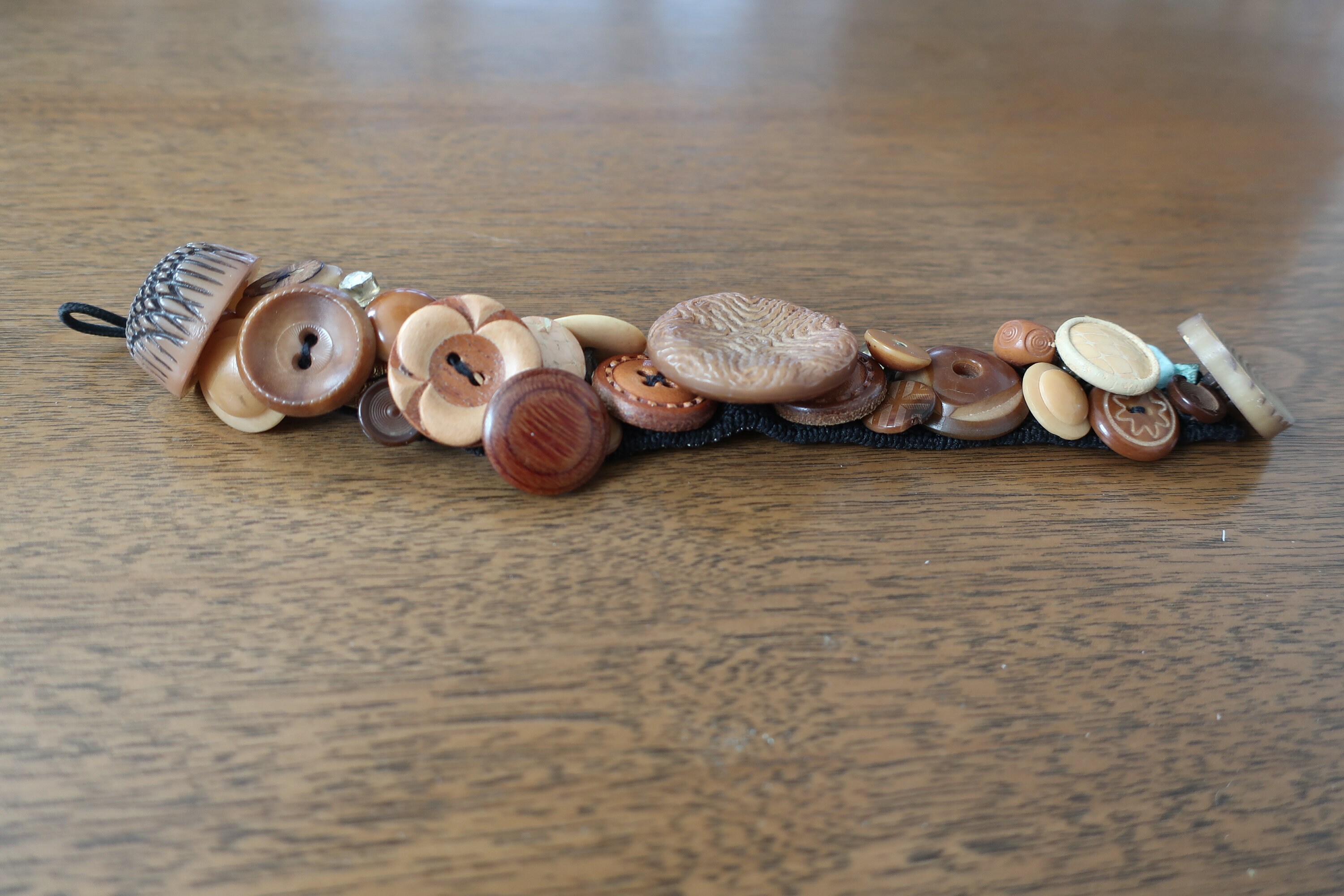 Brown Vintage Button Bracelet #3 - Etsy