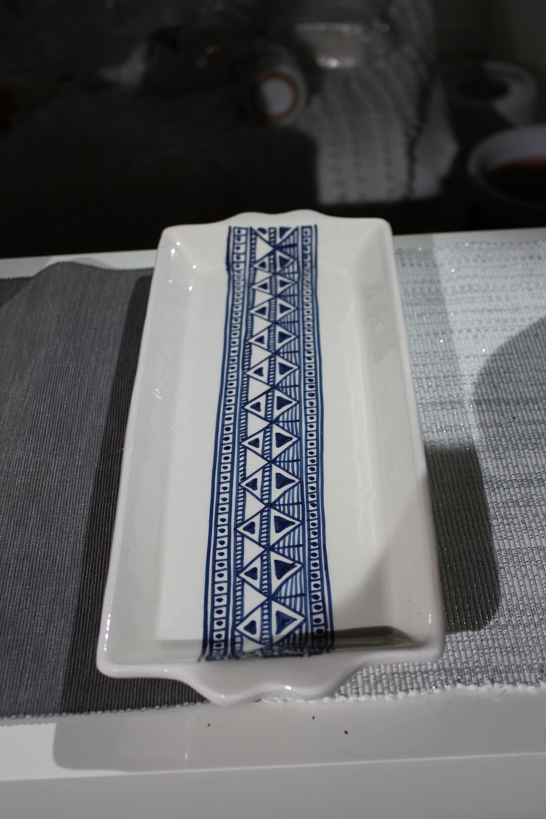 TRIBAL Mediterranean Long Plate - Etsy