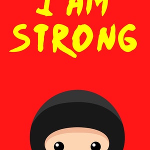 Printable Set of Cute Ninja Bookmarks | Kids Positive Affirmations ...