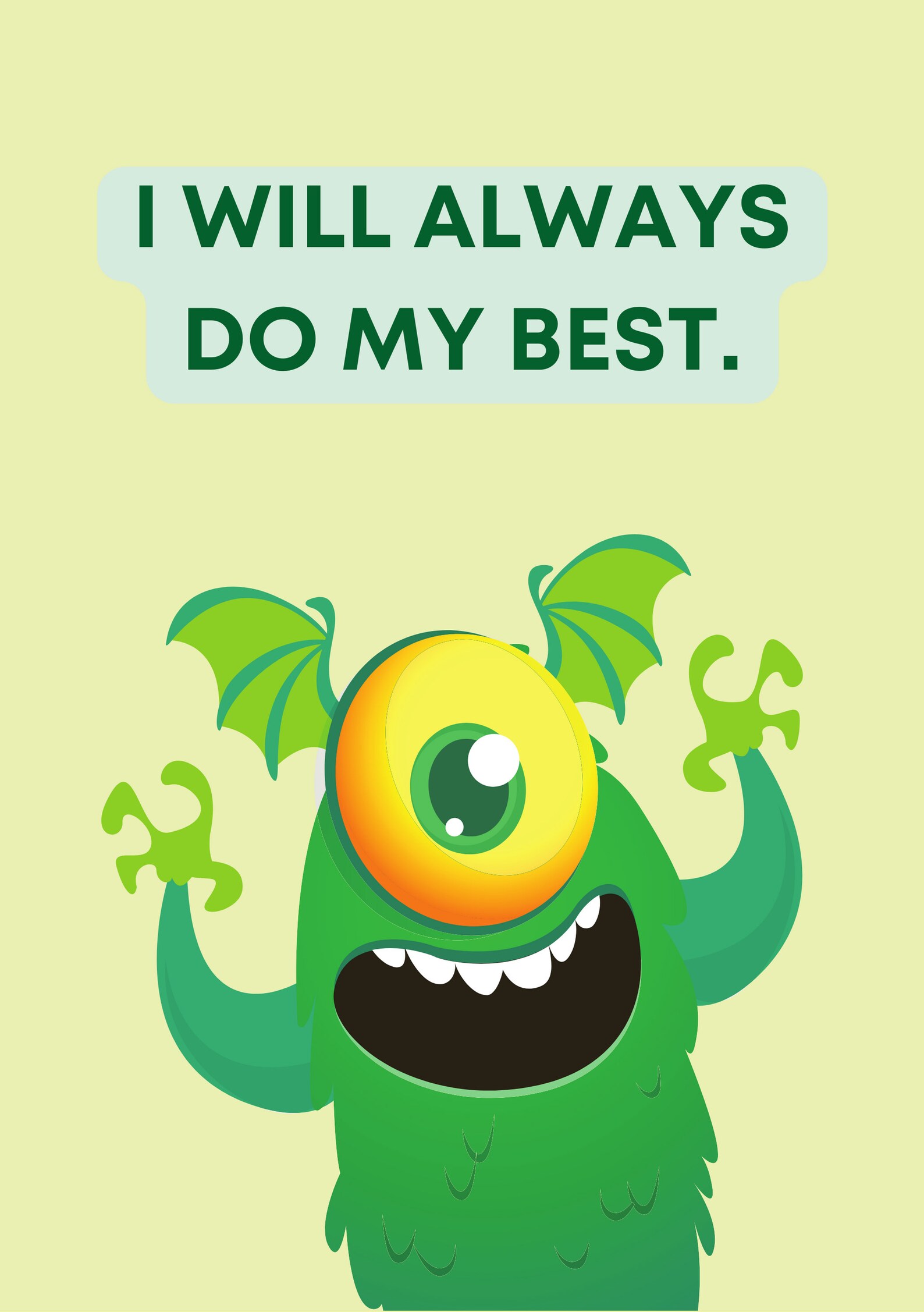 Printable Affirmation Cards for Kids | 32 Cute Monsters Themed Cards ...