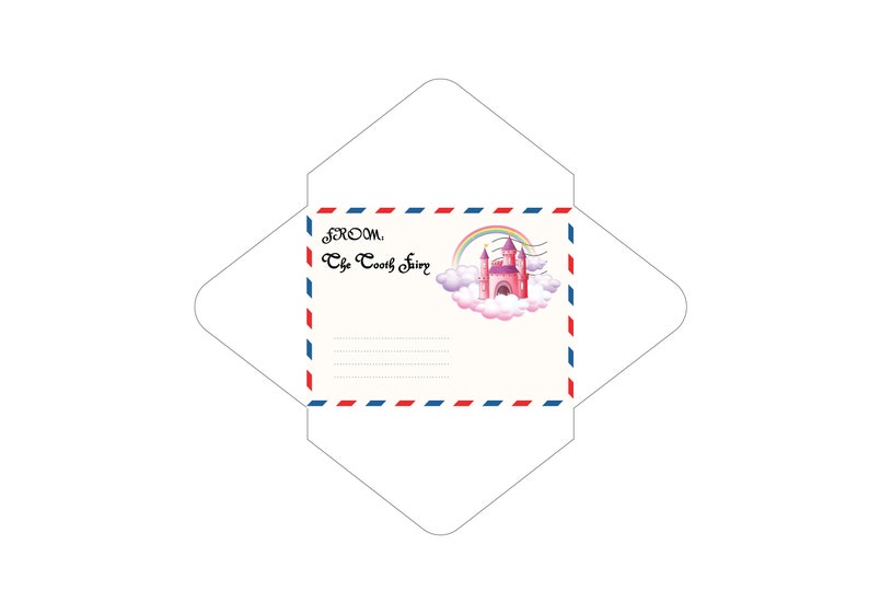 Editable Miniature Tooth Fairy Letter & Envelope Printables | Pink or ...