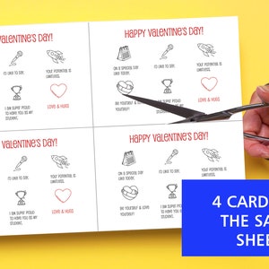 Valentine's Day Editable & Printable Teacher to Student Card ...