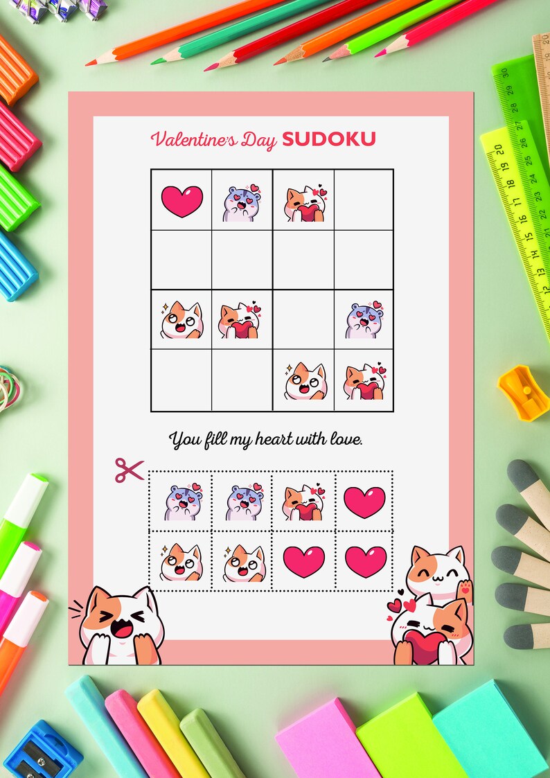 Valentine's Day Printable Fun & Educational Activities for Kids: Easy ...