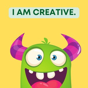 Printable Affirmation Cards for Kids | 32 Cute Monsters Themed Cards ...