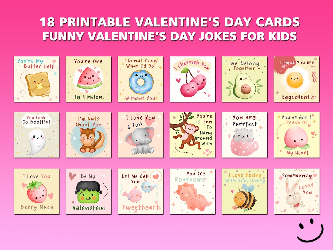 Printable Valentine's Day Puns and Jokes for Classroom Activity | 18 ...