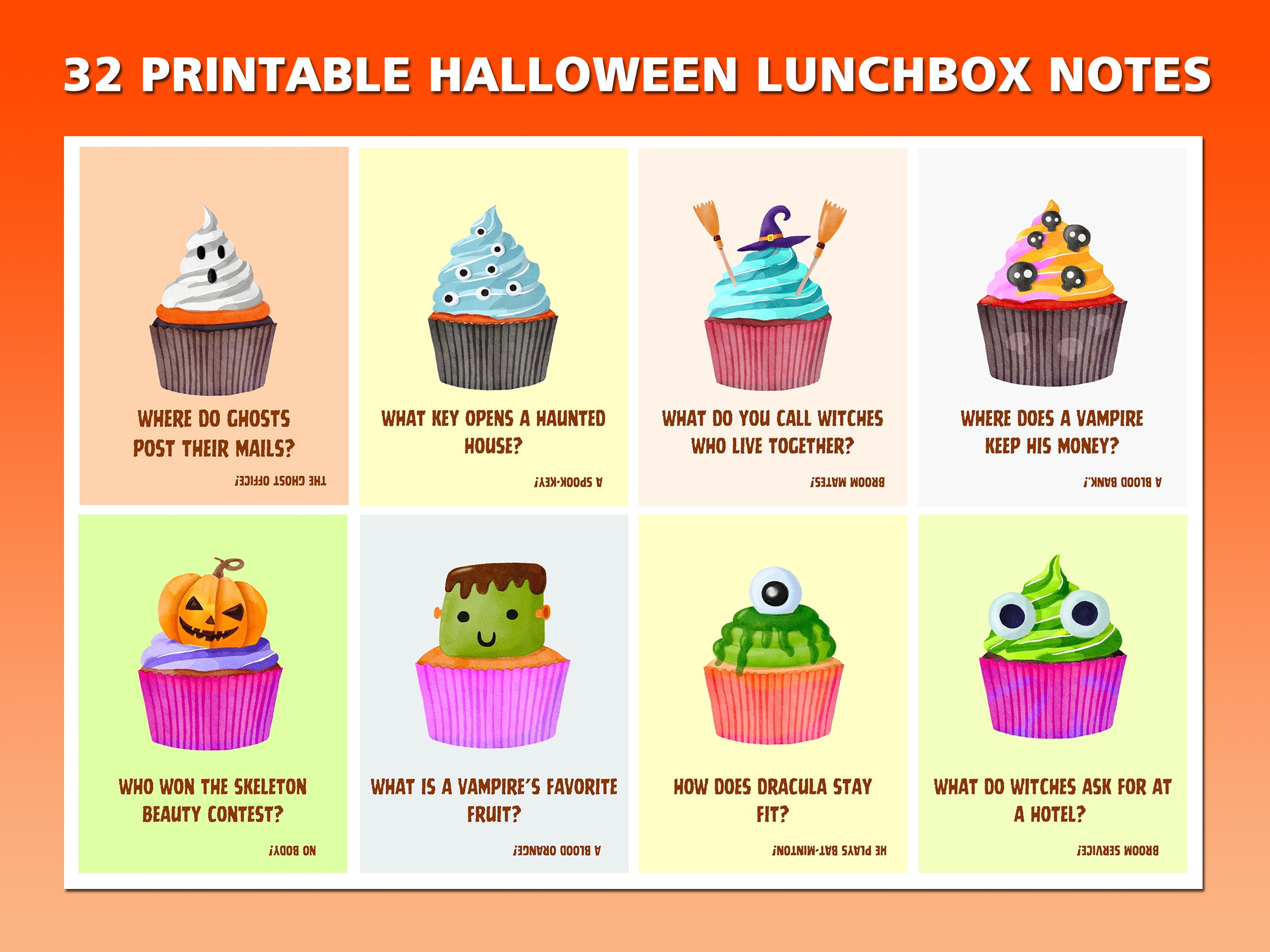 Printable Halloween Lunchbox Jokes for Kids | 32 Cute Halloween ...
