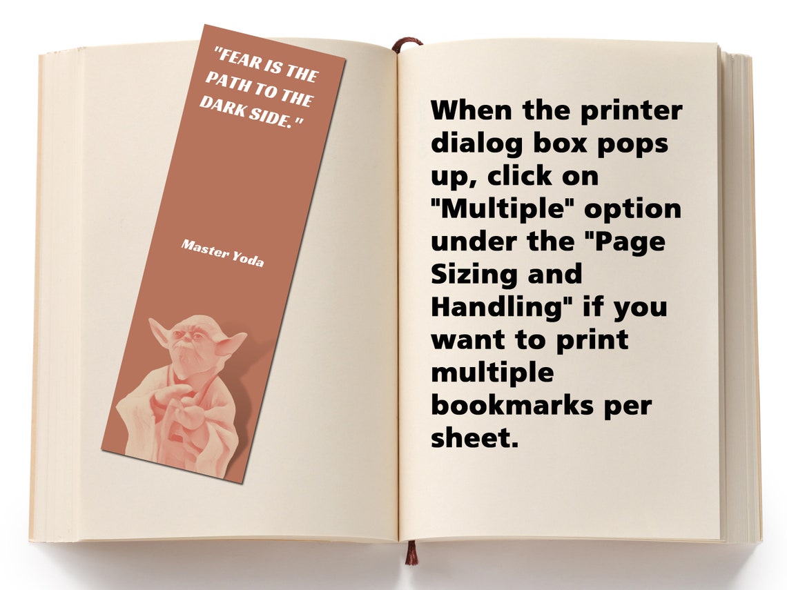 Printable Set of Star Wars Movies Bookmarks Great Gift for Readers and ...