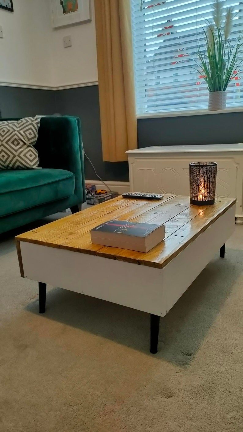Handmade Wooden Vintage/retro Style Coffee Table With Storage - Etsy UK