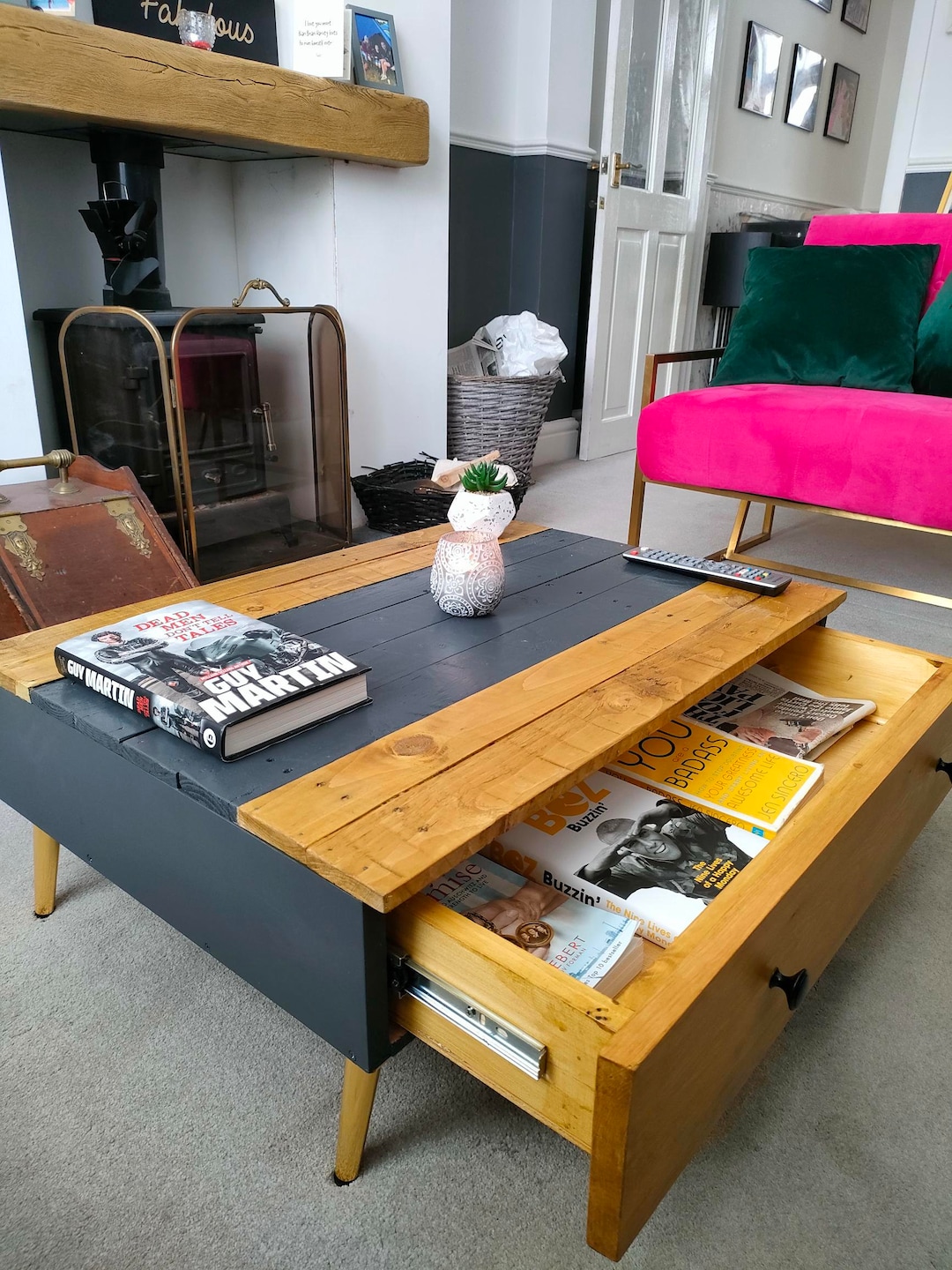 Handmade Wooden Vintage Style Coffee Table - Etsy UK