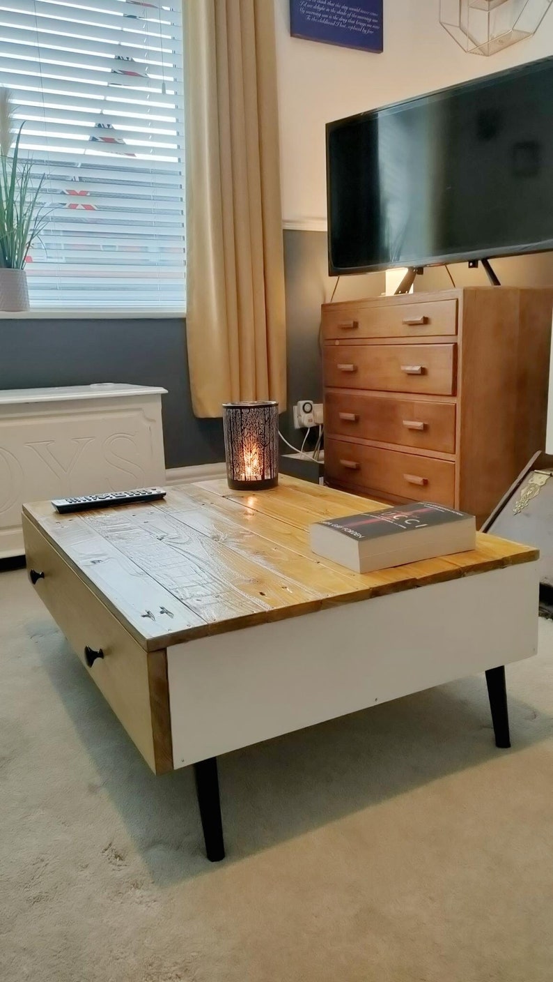 Handmade Wooden Vintage/retro Style Coffee Table With Storage - Etsy UK
