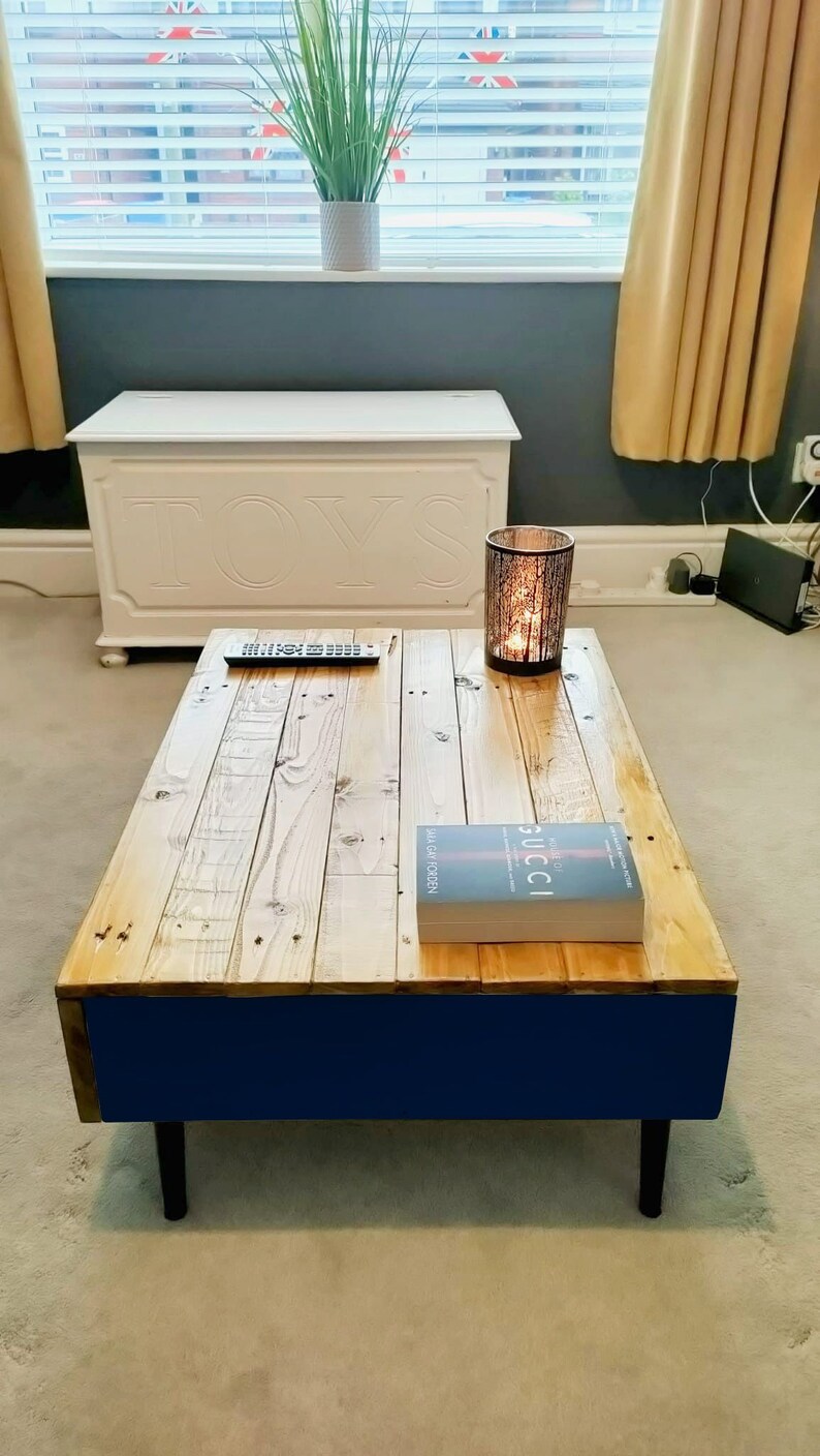 Handmade Wooden Vintage/retro Style Coffee Table With Storage - Etsy UK