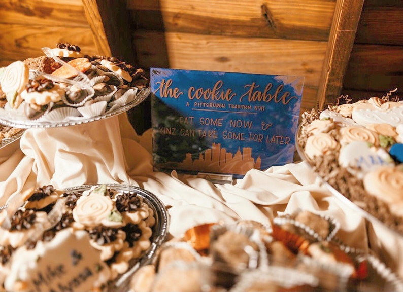 Pittsburgh Cookie Table Wedding Sign, Skyline Acrylic Sign (8x10) - Etsy