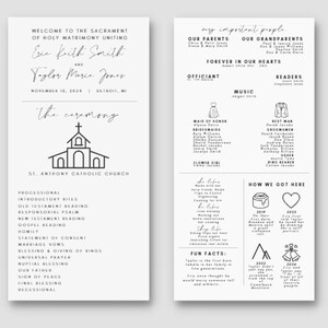 Infographic Wedding Program Template, INSTANT DOWNLOAD, Custom Wedding ...