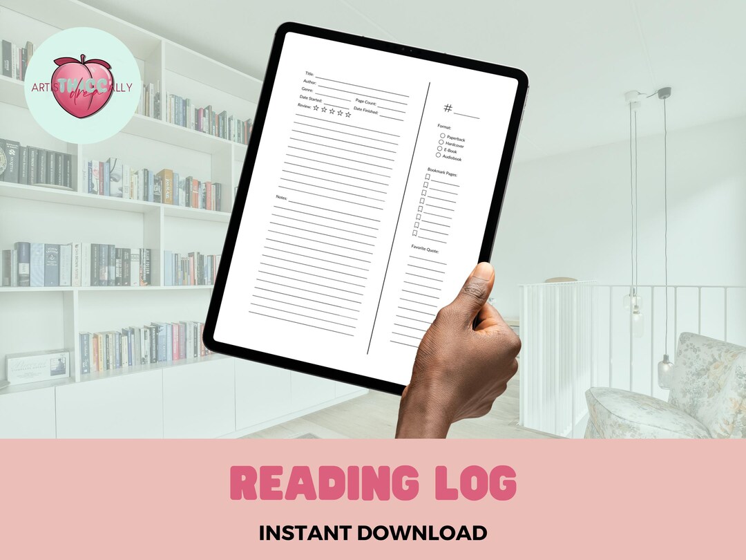Reading Log, Bookworm, Booktok, Book Lover, Good Notes, Instant ...