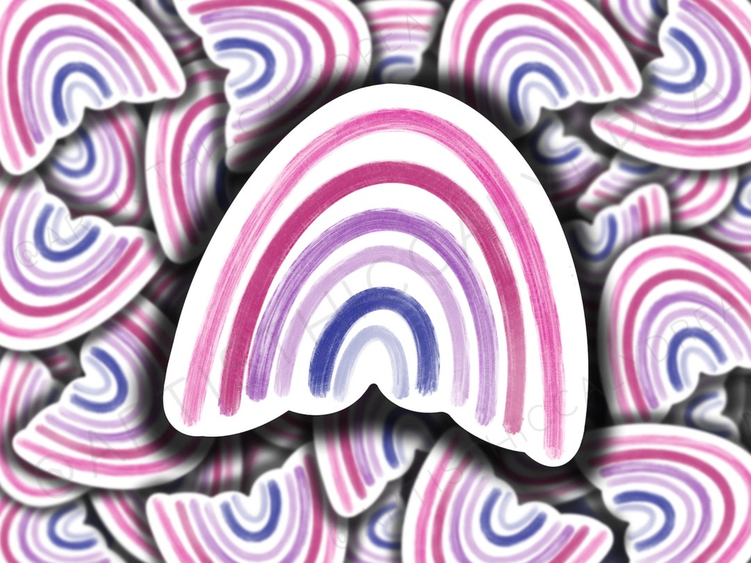 PRIDE Sticker, Lgbtq Sticker, Bi Flag, Bisexual, Rainbow Sticker, Pride ...