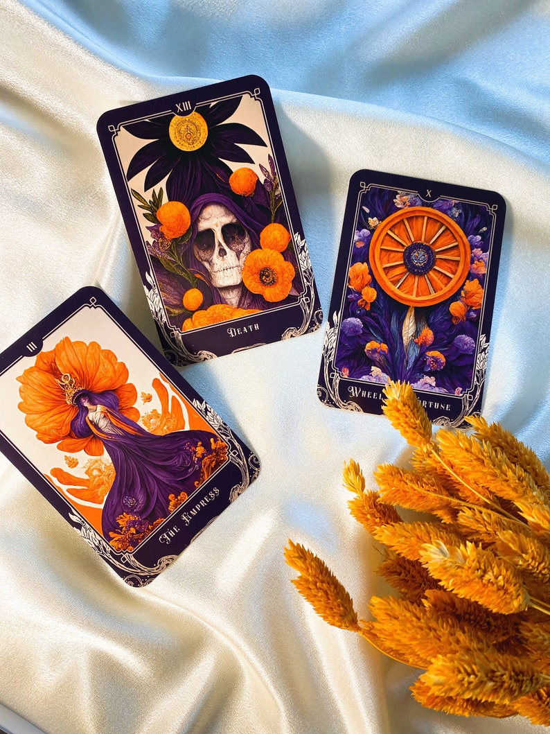 Tarot Deck With Guidebook Oracle Deck Dark Purple Tarot - Etsy