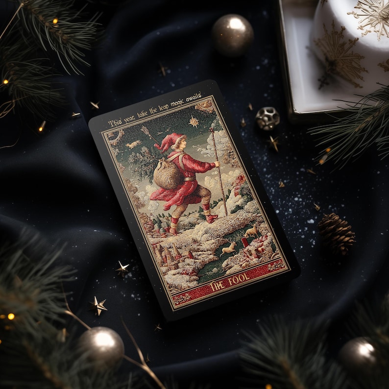 Christmas Tarot Deck, Winter Solstice Cards With Guidebook, Limited ...