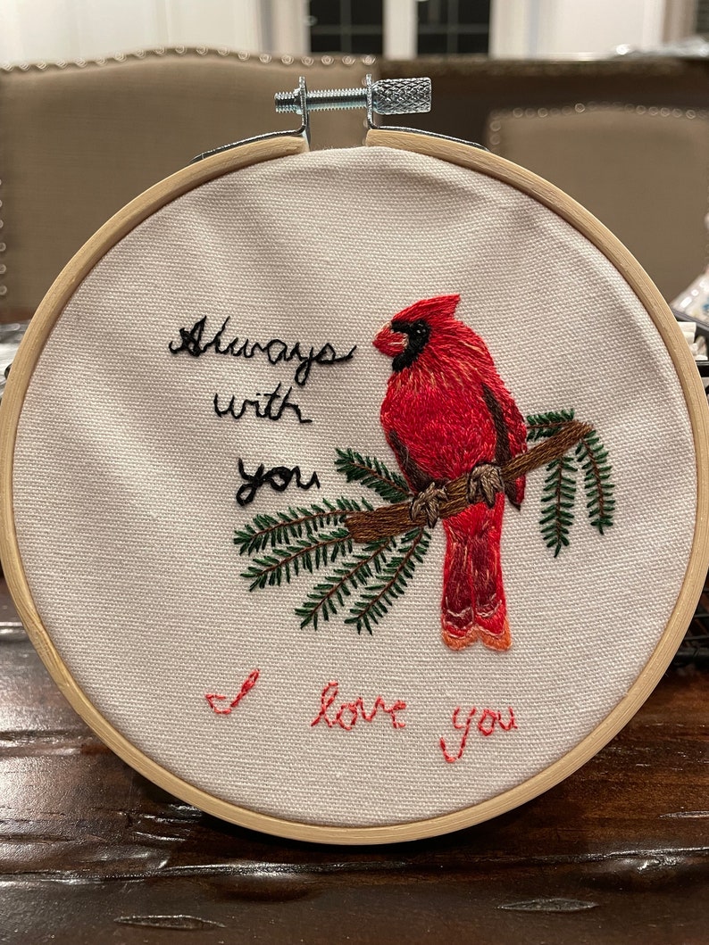 Custom Cardinal Embroidery - Etsy