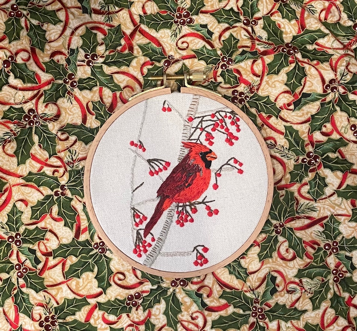 Custom Cardinal Embroidery - Etsy