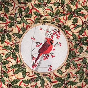 Custom Cardinal Embroidery - Etsy