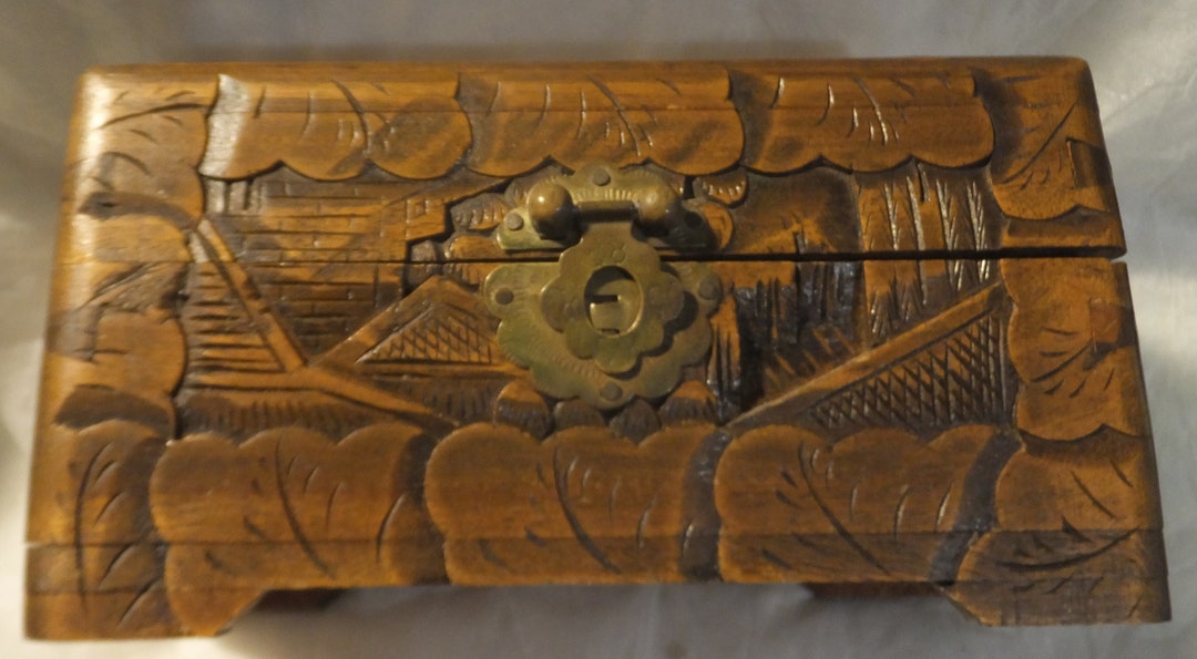 Carved Wood Box - Etsy