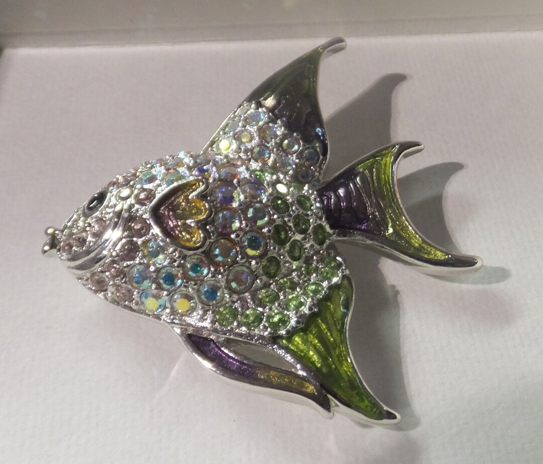Swarovski Angel Fish Pin - Etsy