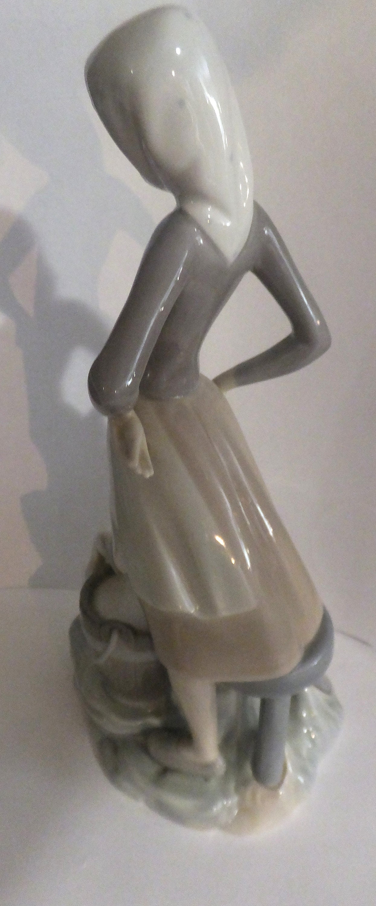 Llardo Girl With Pail Feeding Duck - Etsy