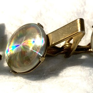 Holographic Cuff Links and Tie Clip. - Etsy