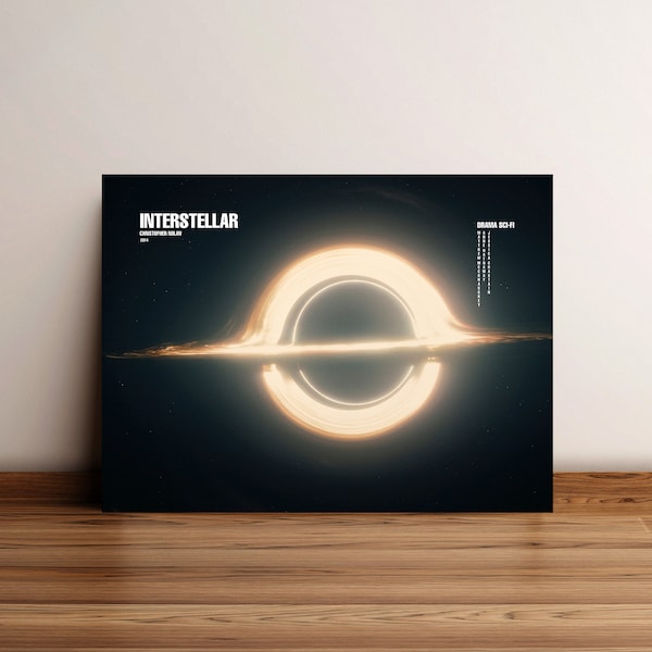 Interstellar Black Hole Poster - Etsy