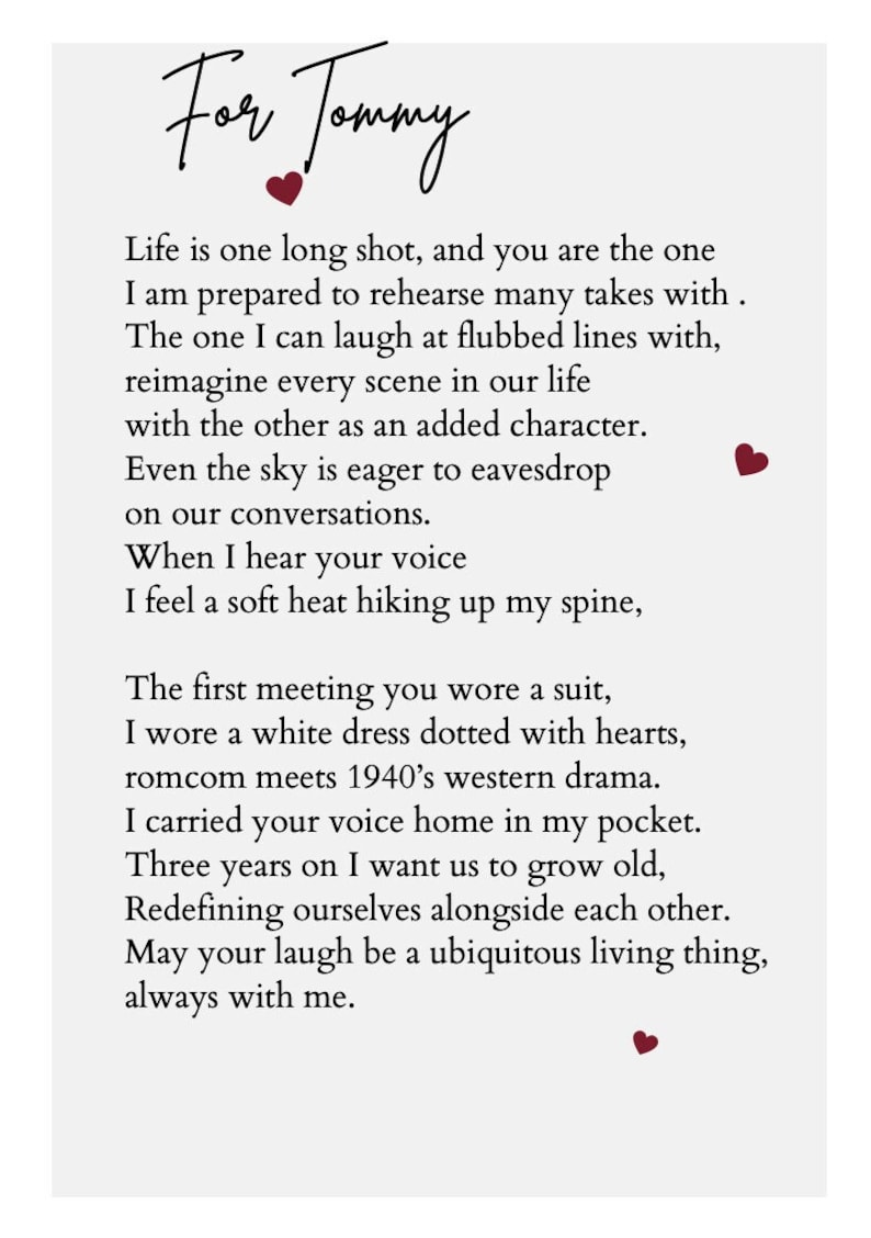 Bespoke Poem Special Occasion Made to Order - Etsy